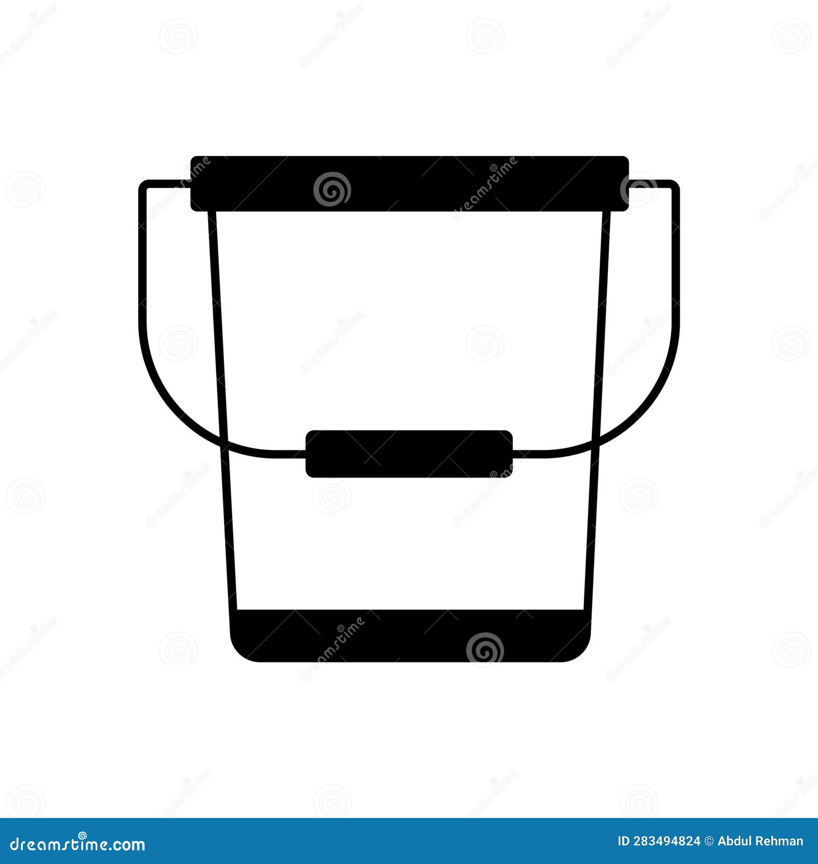 Bucket Outline with Colors Fill Vector Icon that Can Easily Edit or ...
