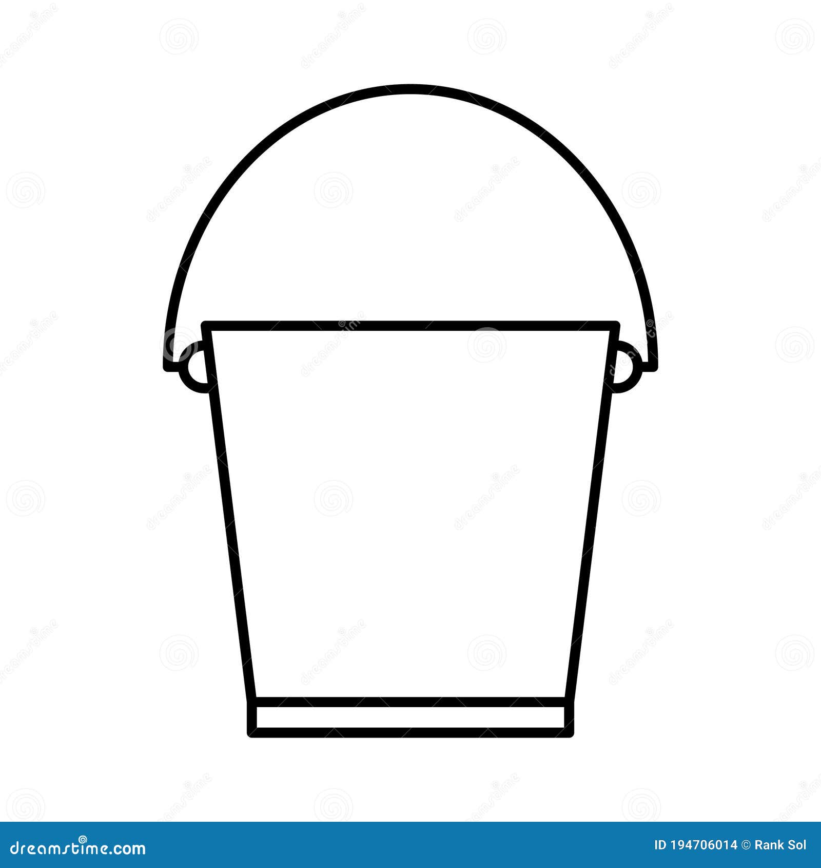 Bucket Outline Vector Icon Which Can Easily Modify or Edit Stock Vector ...