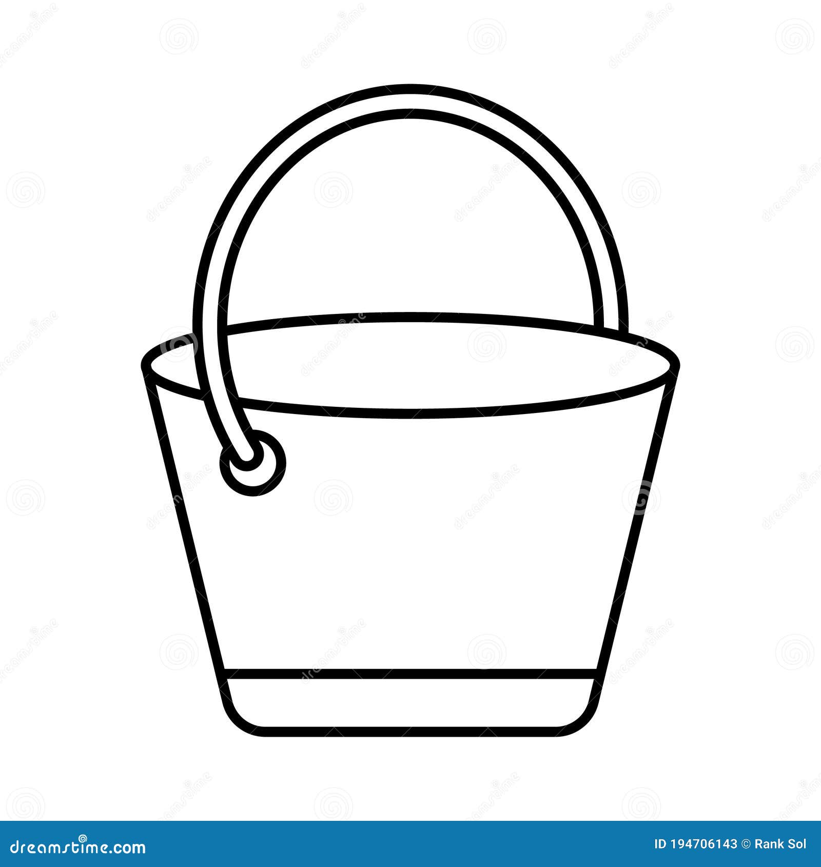 Bucket Outline Vector Icon Which Can Easily Modify or Edit Stock Vector ...
