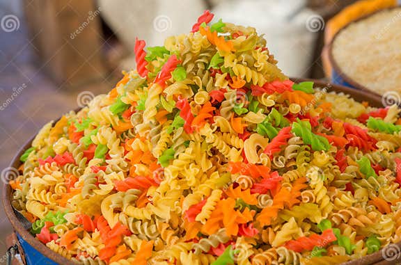 Bucket of pasta stock image. Image of border, sale, view - 28635075