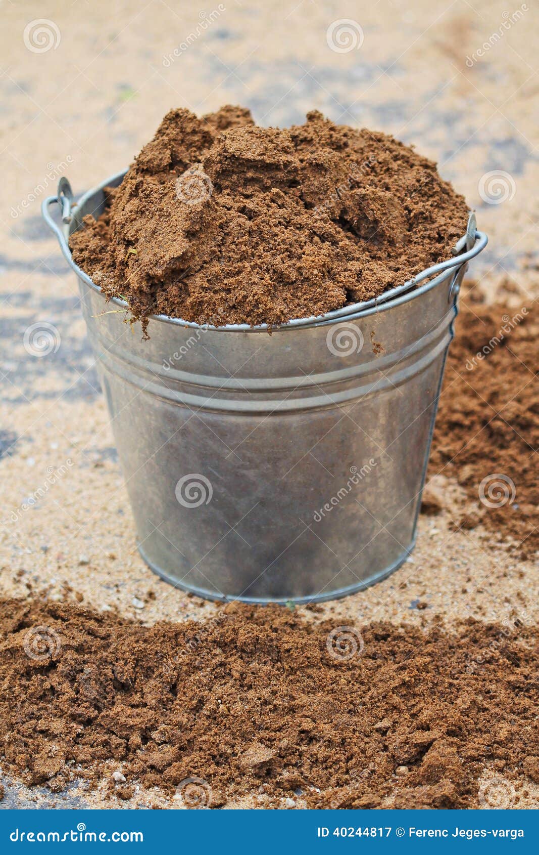 Bucket with sand stock image. Image of metal, farming - 40244817