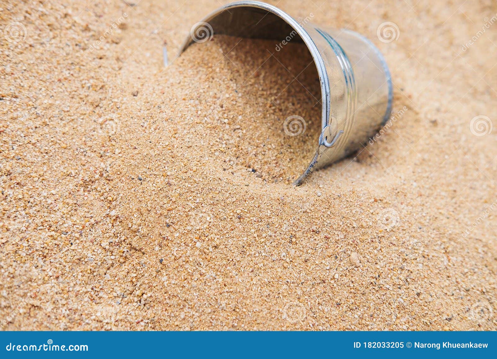 Bucket in the sand pile stock image. Image of dune, nature - 182033205
