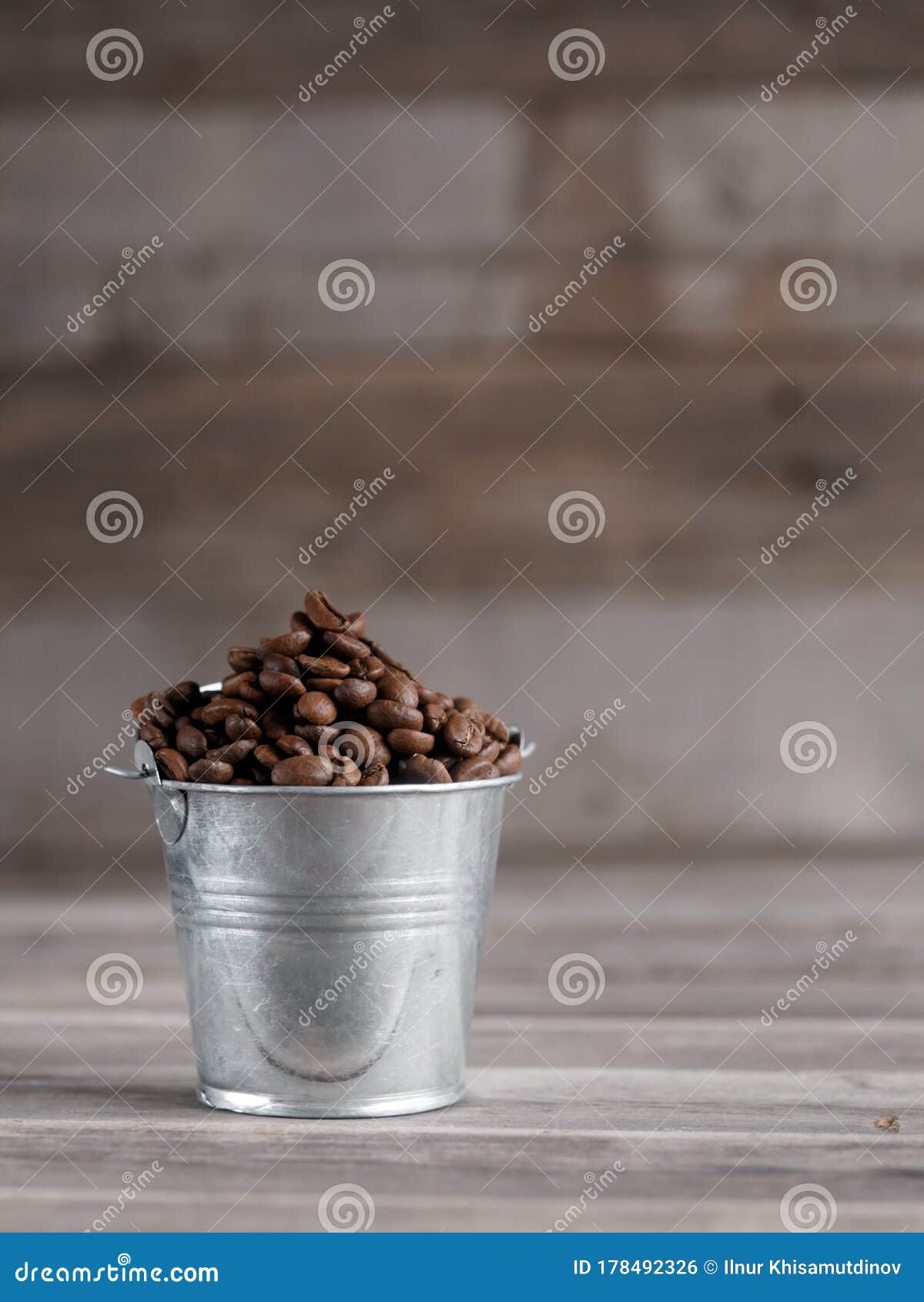 Bucket and Scoop of Coffee Beans on Burlap Sack. Stock Photo - Image of ...