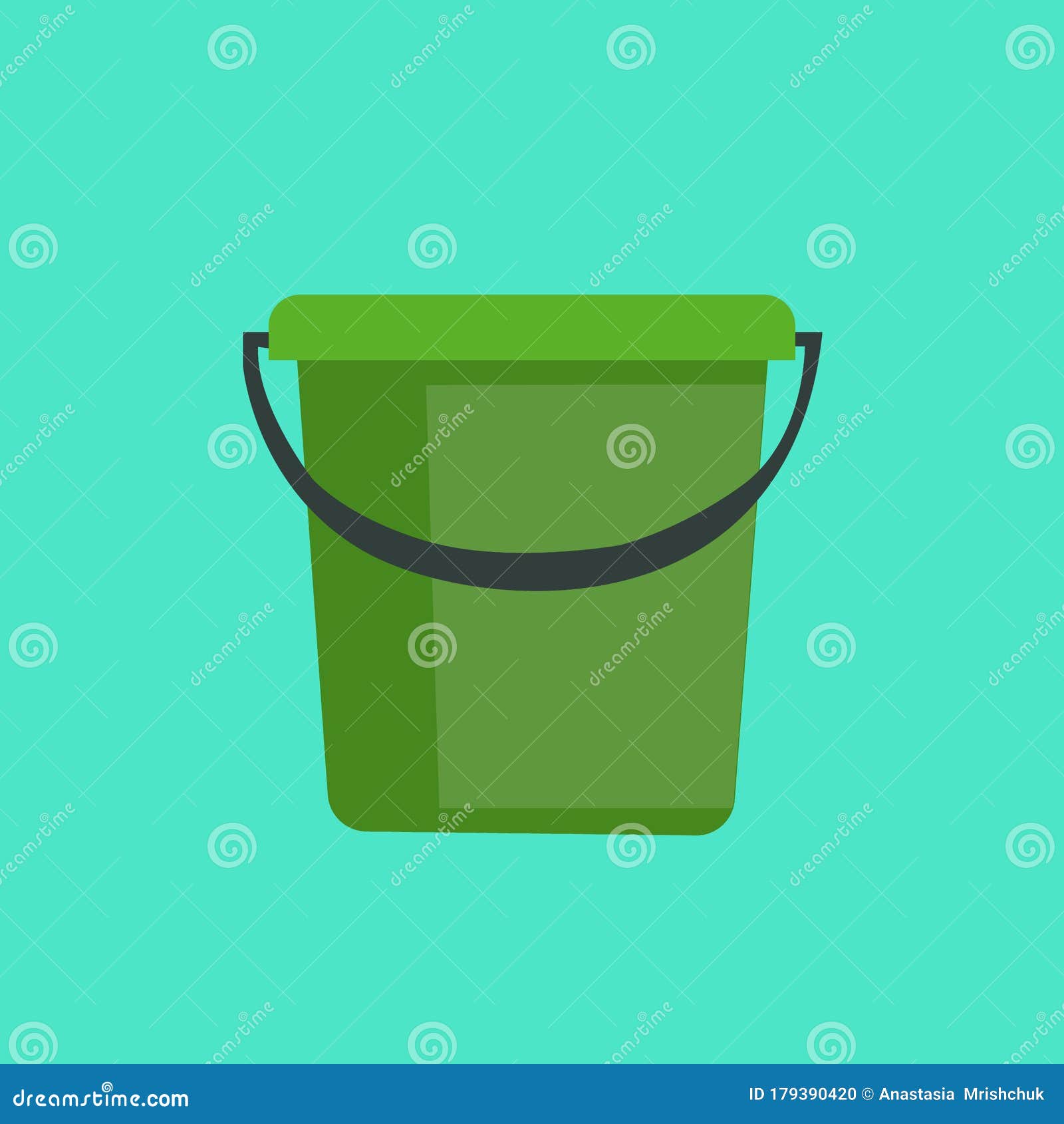 Bucket Sign Isolated on Background. Vector Illustration Stock ...