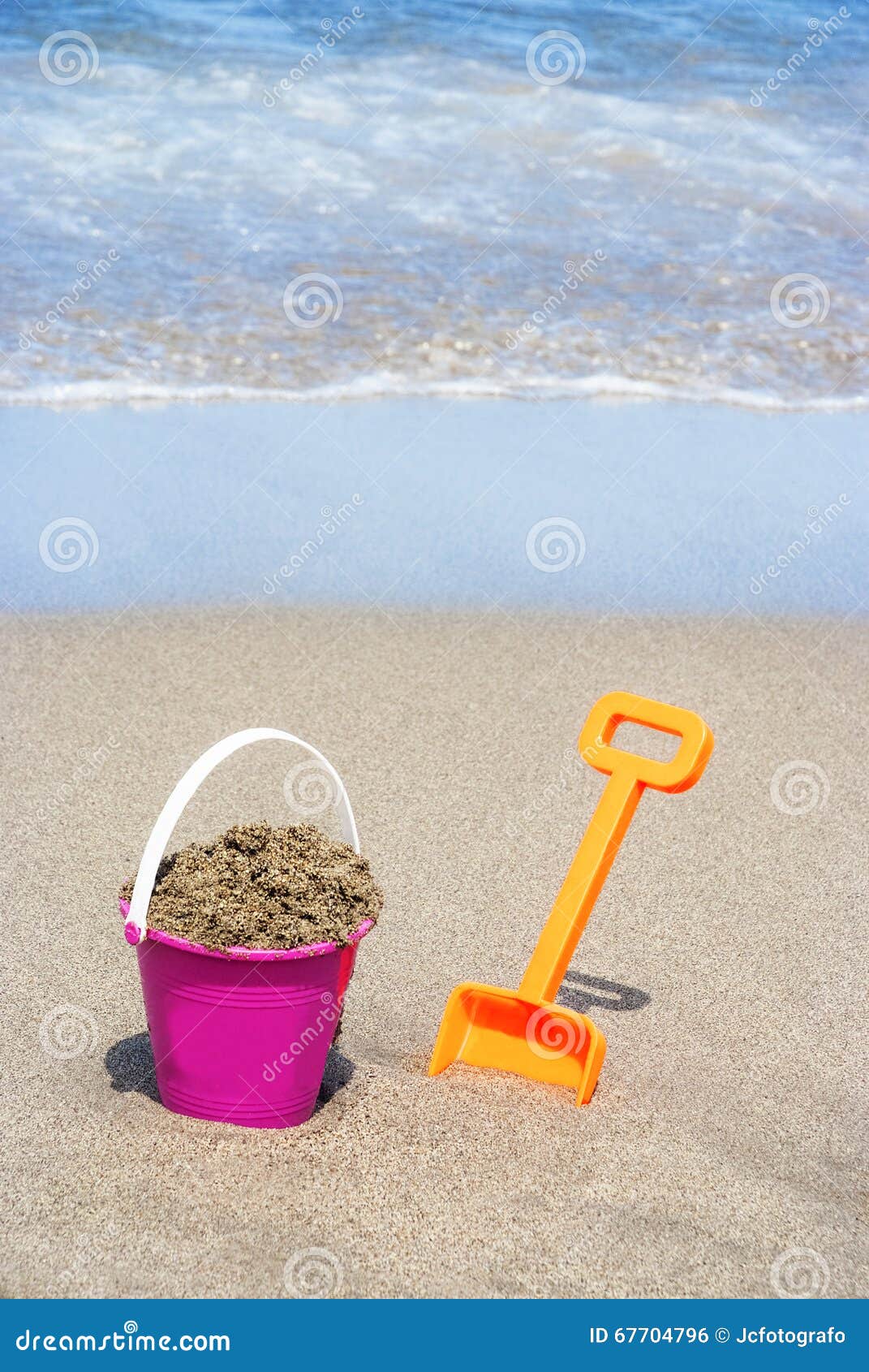 Bucket and Spade for the Beach Stock Photo - Image of nature, plastic ...