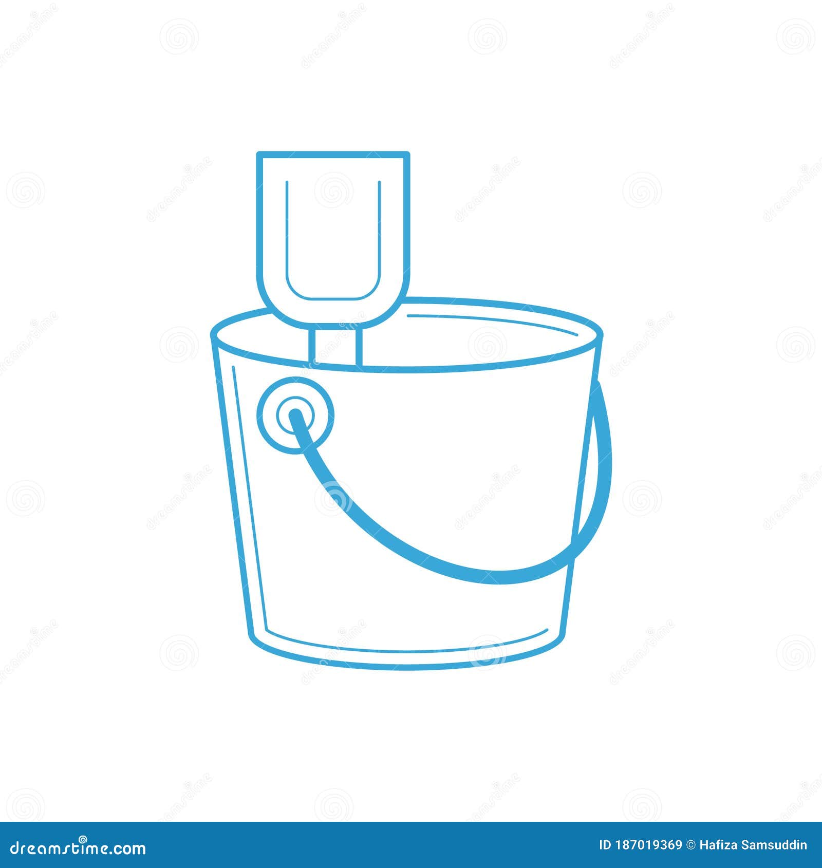 Bucket and Spade. Vector Illustration Decorative Design Stock Vector ...
