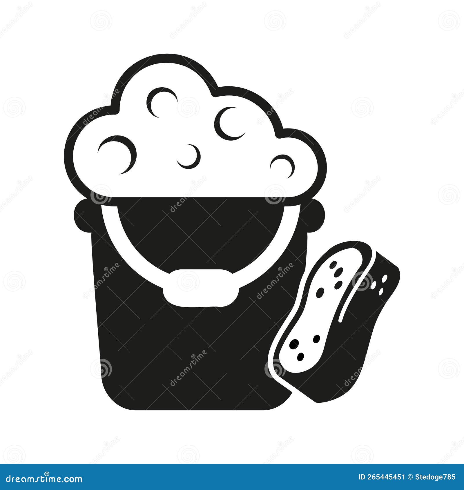 Bucket with Sponge for Hand Car Wash Stock Vector - Illustration of ...