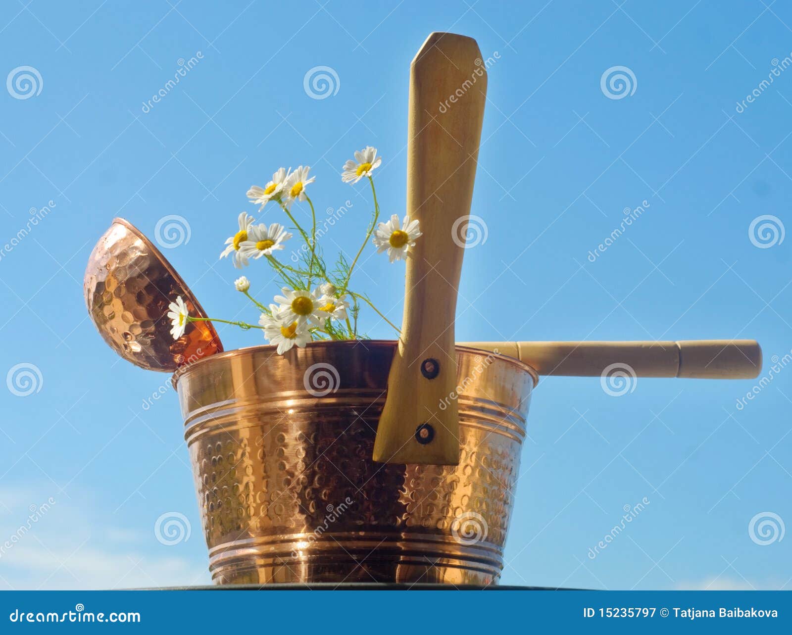 Bucket and spoon stock image. Image of container, rope - 15235797