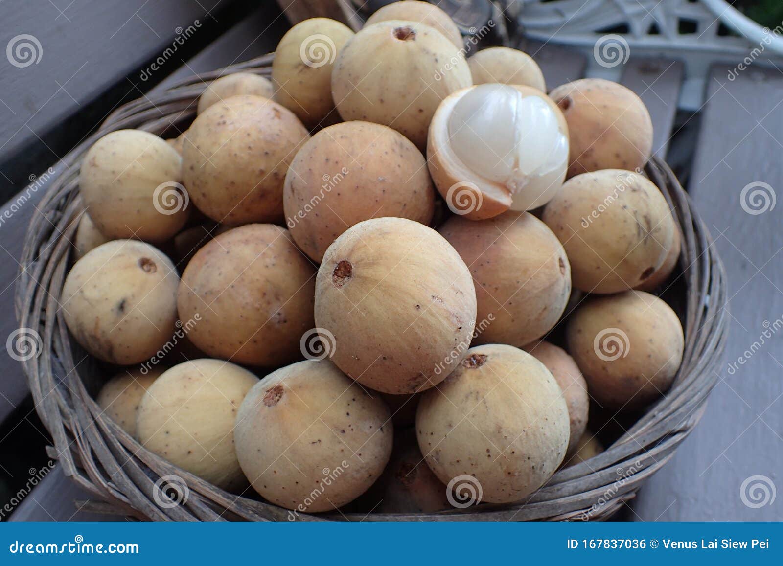 A Bucket of Topical Duku Fruit Stock Photo - Image of citrus, gourd ...
