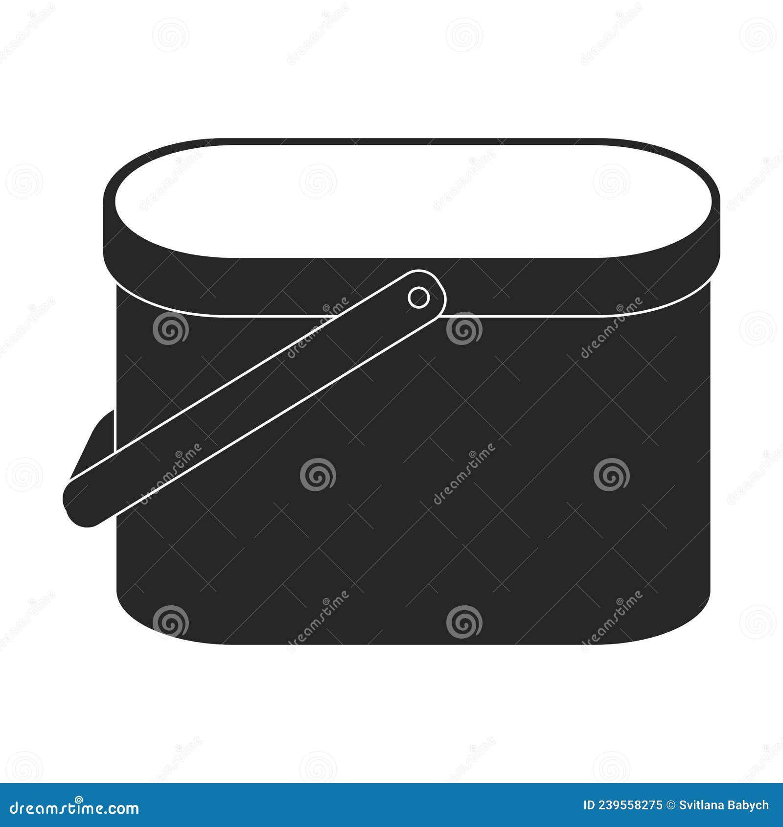 Bucket Vector Icon.Black Vector Icon Isolated on White Background ...