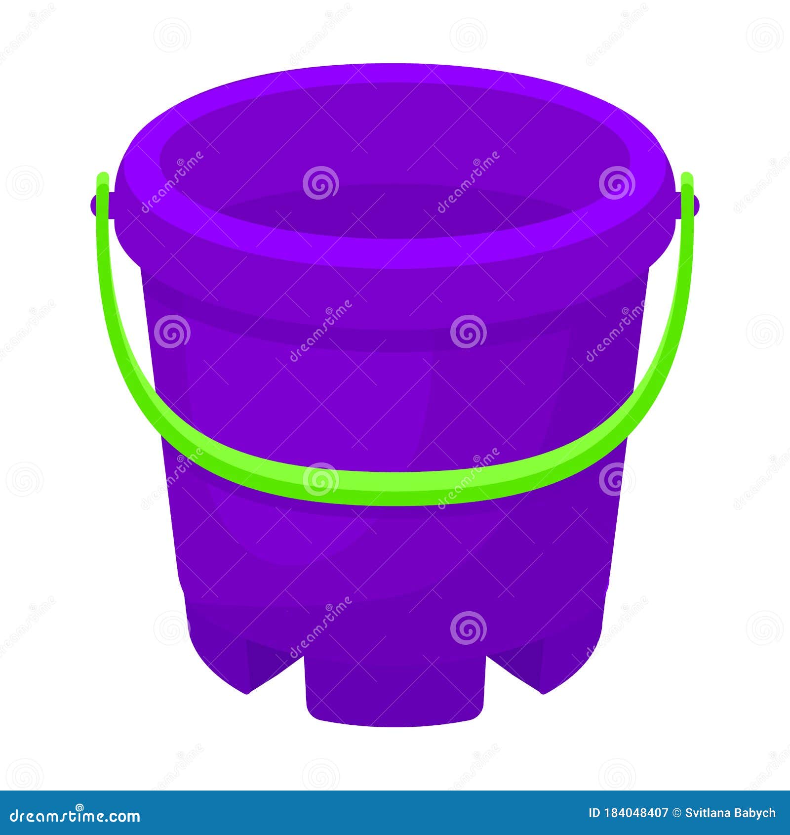 Bucket Vector Icon.Cartoon Vector Icon Isolated on White Background ...