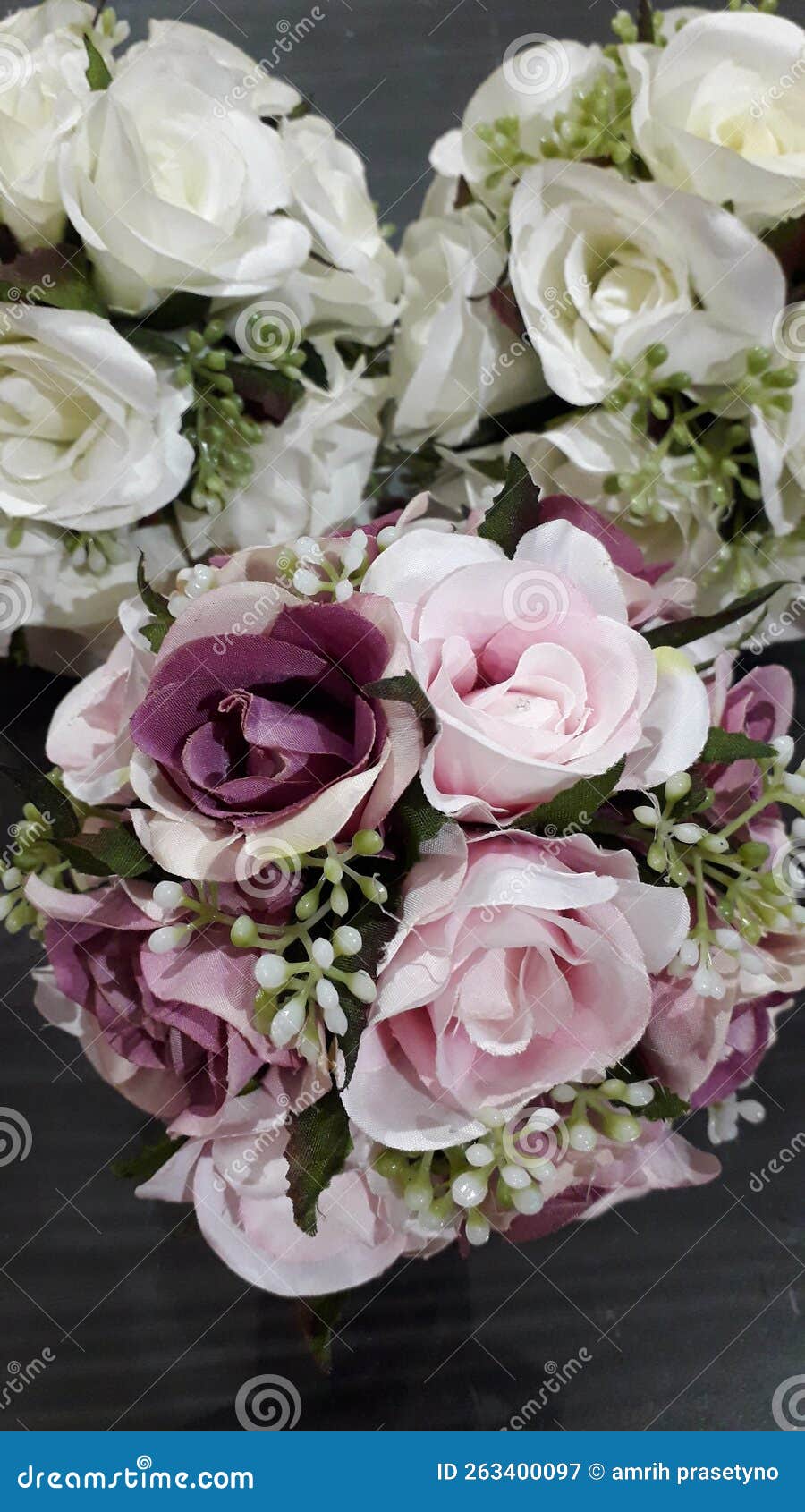 Bucket Violet and White Rose Stock Image - Image of bouquet, lavender ...