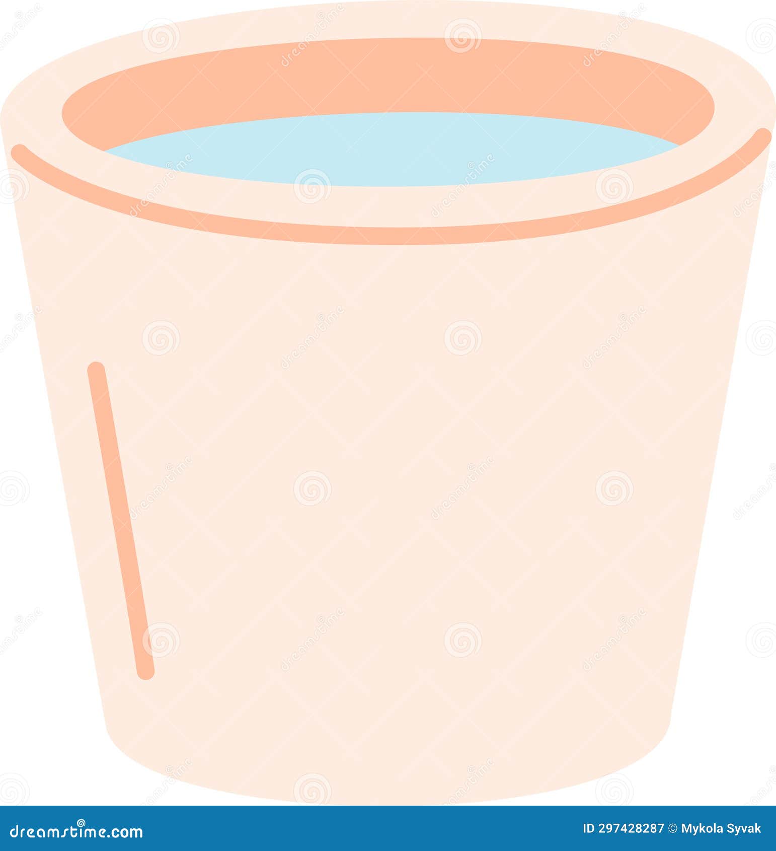 Bucket of Water stock vector. Illustration of pail, household - 297428287