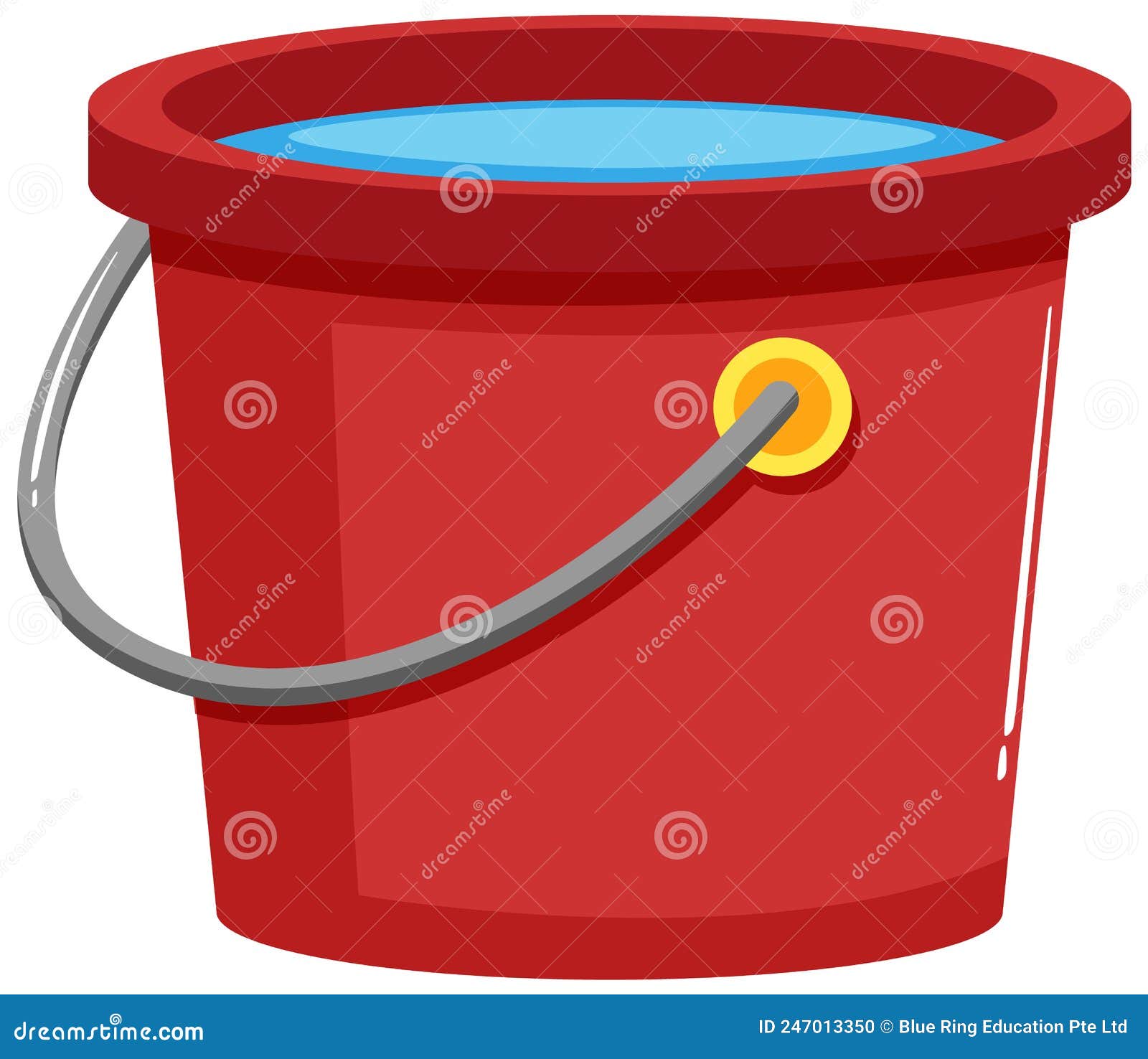 Bucket with Water on White Background Stock Vector - Illustration of ...