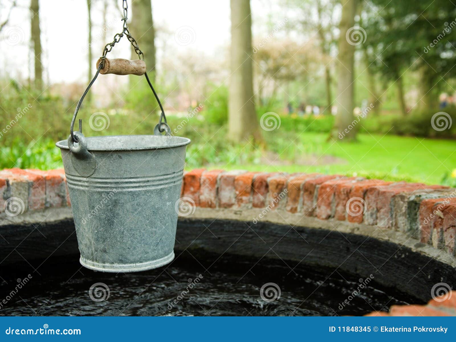Bucket of a well stock image. Image of metal, drink, natural - 11848345