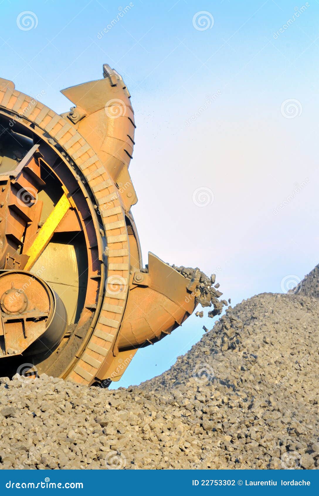 Bucket Wheel Excavator for Digging the Brown Coal Stock Photo - Image ...