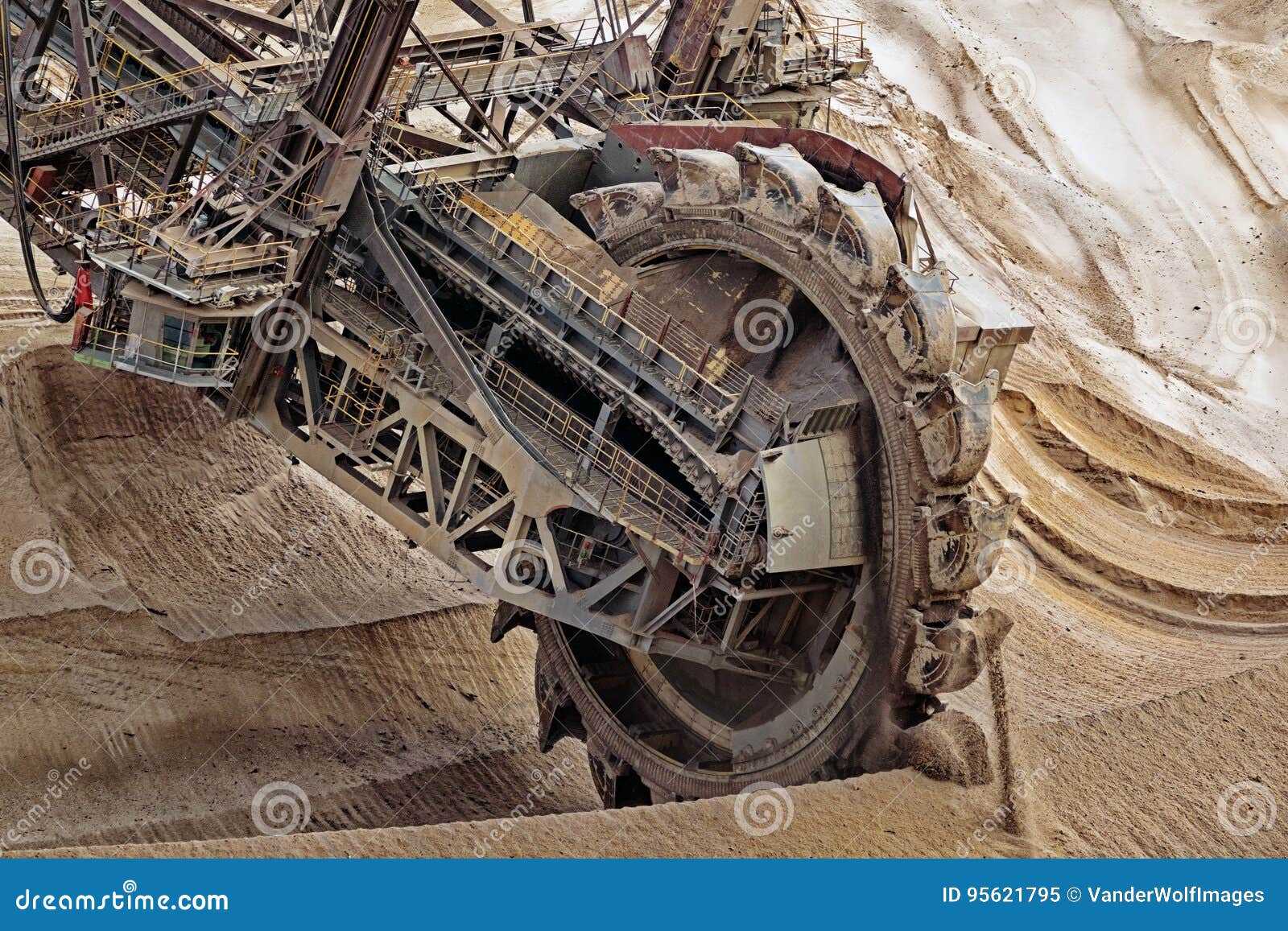 Bucket-wheel Excavator Mining. Stock Image - Image of giant, huge: 95621795