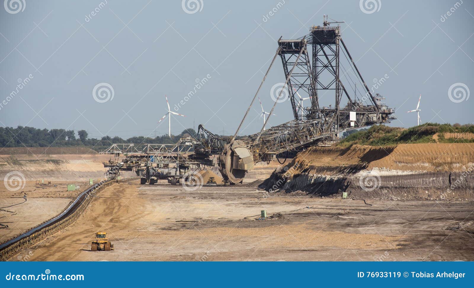 Bucket Wheel Excavator in an Open-cast Mining Stock Image - Image of ...