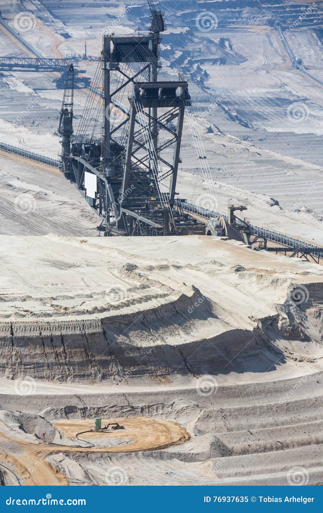 Bucket Wheel Excavator in an Open Cast Mining Stock Image - Image of ...