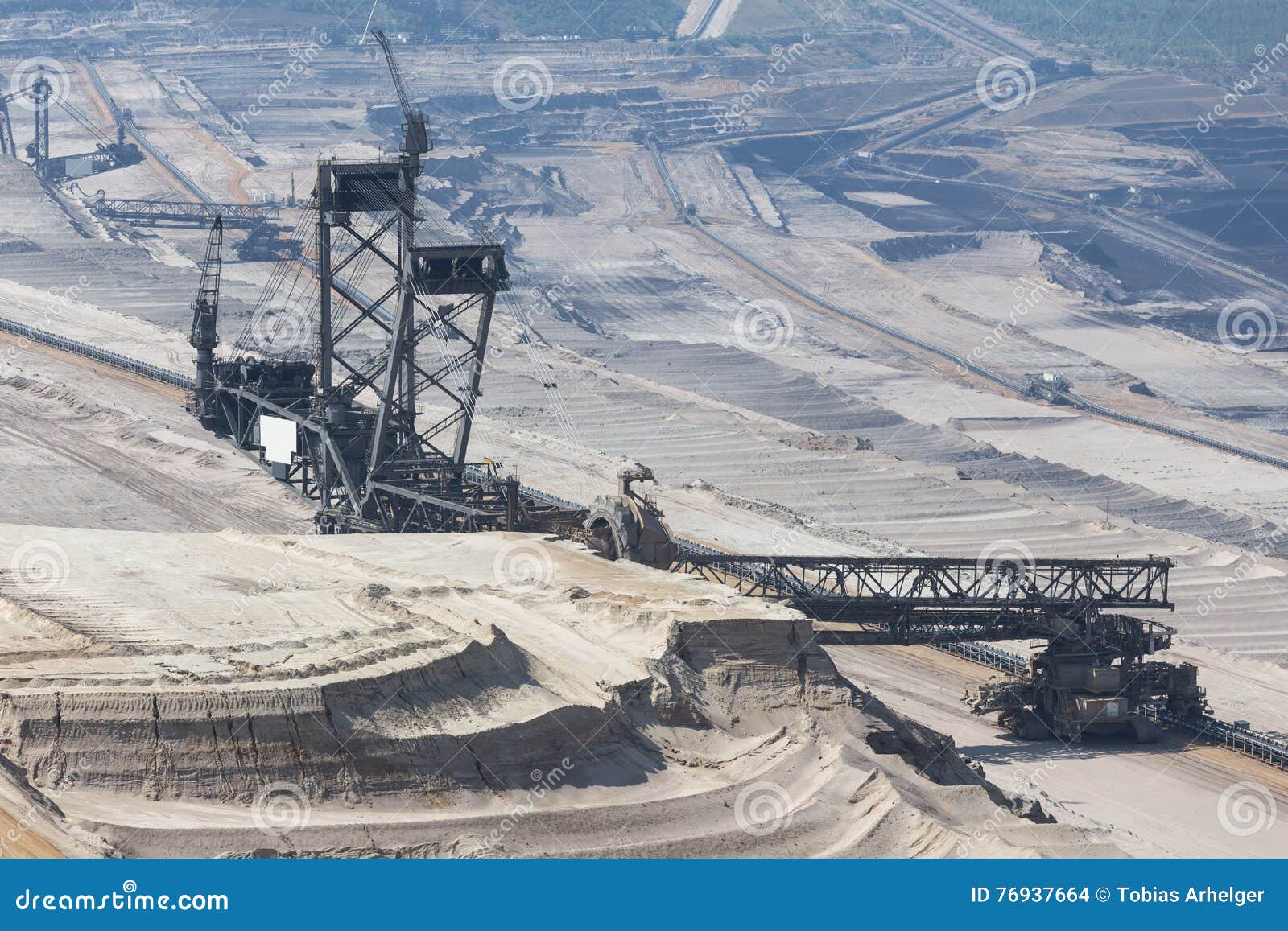 Bucket Wheel Excavator in an Open Cast Mining Stock Photo - Image of ...