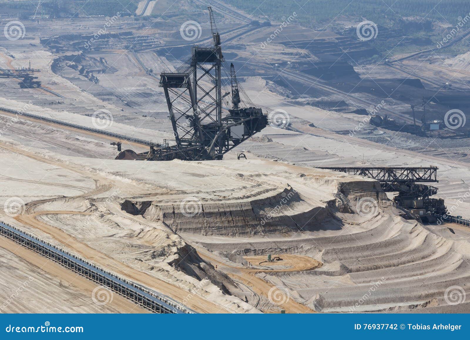 Bucket Wheel Excavator in an Open Cast Mining Stock Photo - Image of ...