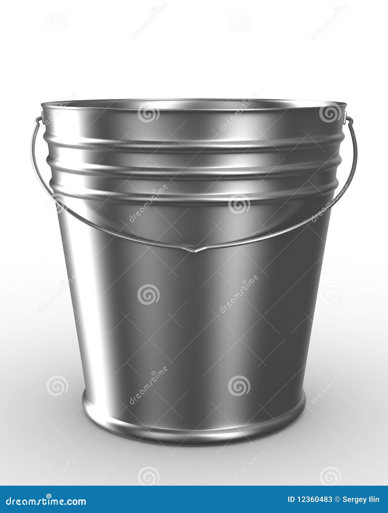Bucket on white background stock illustration. Illustration of classic ...