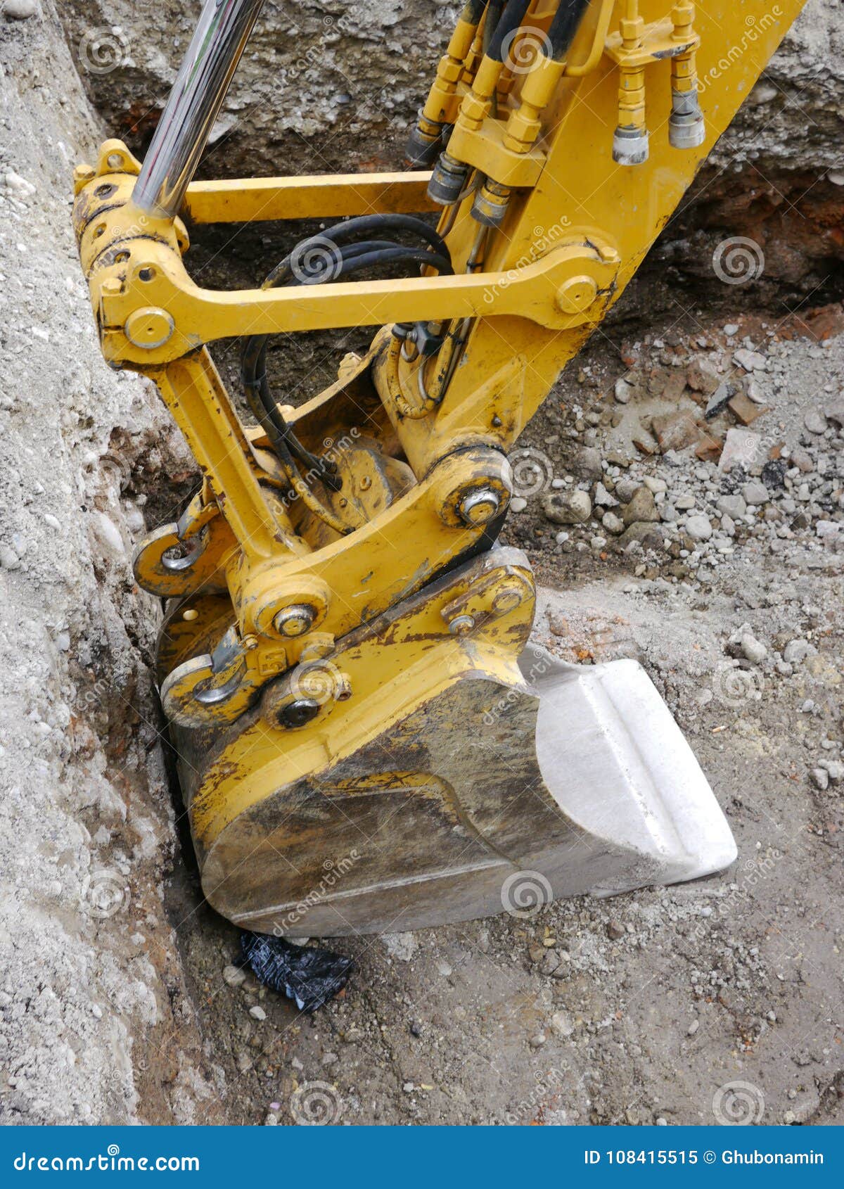 Bucket Working Construction Site Stock Image - Image of shovel, scoop ...