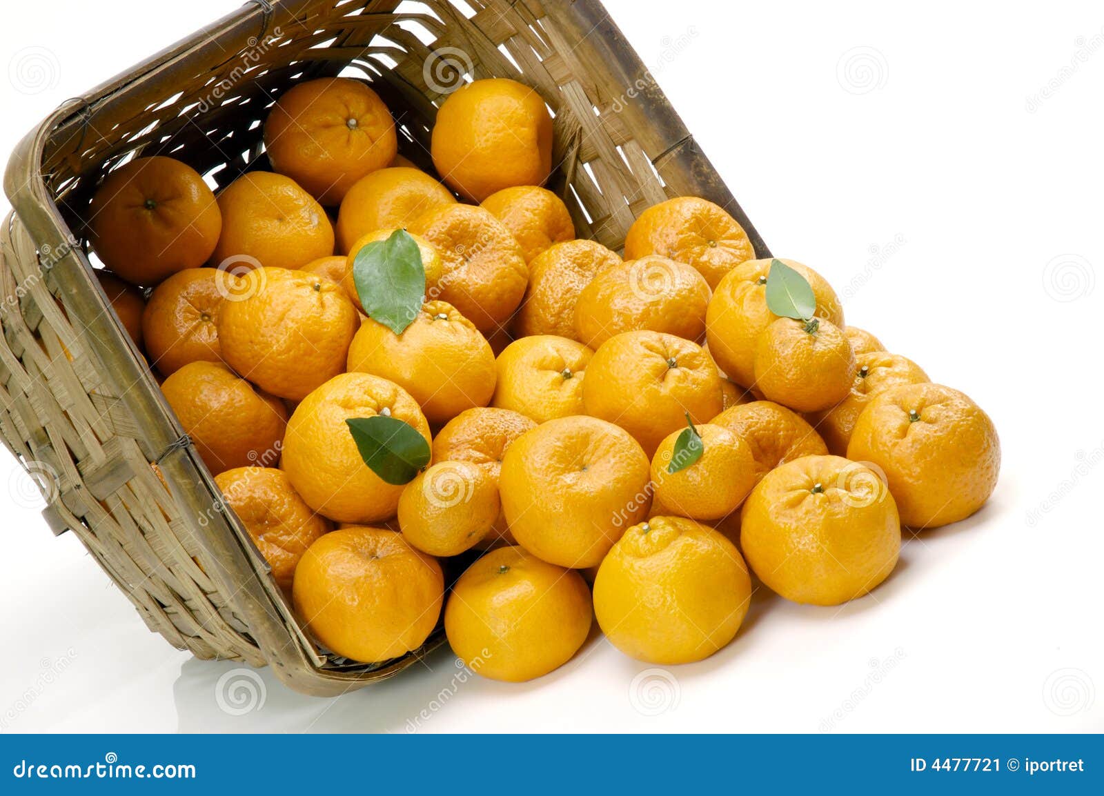Basket of mandarin oranges stock image. Image of isolated - 4477721