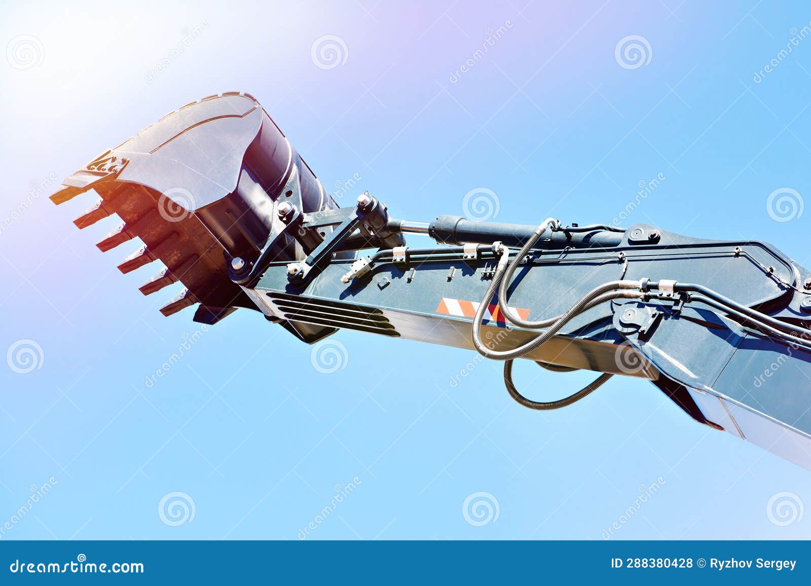 Buckets Construction Excavator Stock Photo - Image of vehicle, power ...
