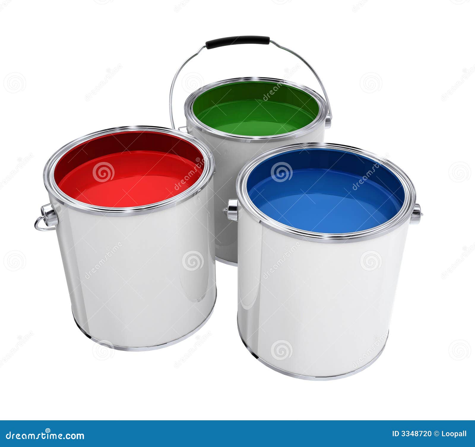Buckets with paint stock illustration. Illustration of paint - 3348720