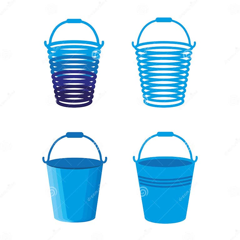 Buckets stock vector. Illustration of object, buckets - 95276126