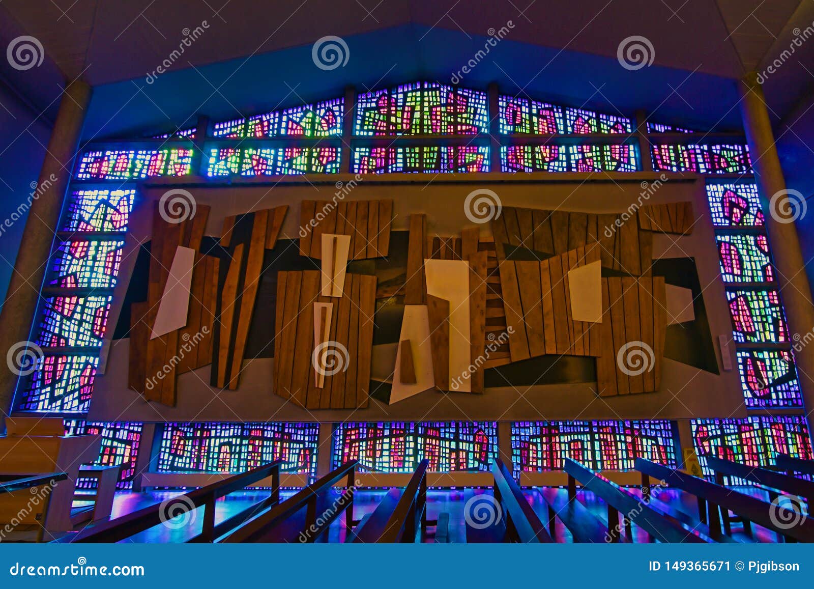 Buckfast Abbey Stained Glass Windows Reflection Editorial Photo - Image ...