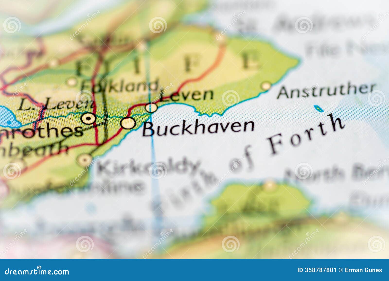 Buckhaven, Scotland Highlighted on a World Map Stock Image - Image of ...