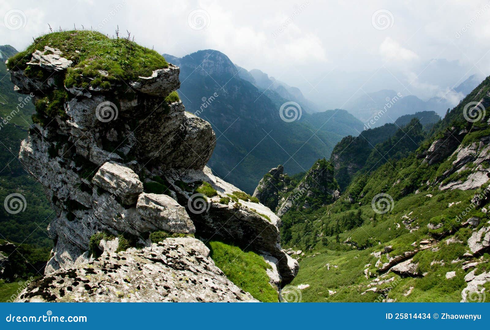 The Buckhorn Ridge of Qinling Mountain Stock Photo - Image of landscape ...