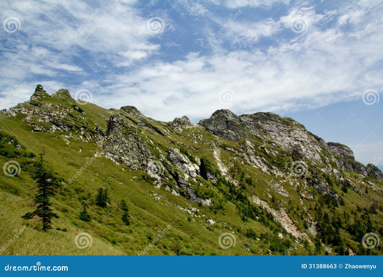 The Buckhorn Ridge of Qinling Mountain Stock Image - Image of china ...