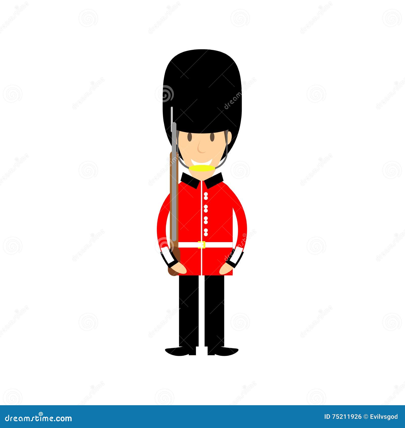 Buckingham palace guard stock vector. Illustration of british - 75211926