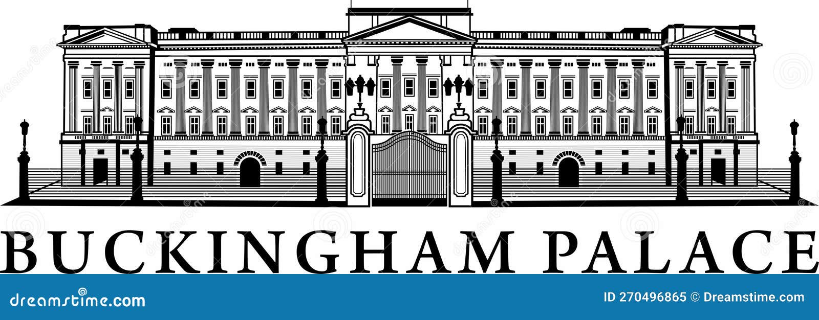Buckingham Palace Vector Design Stock Vector - Illustration of gold ...