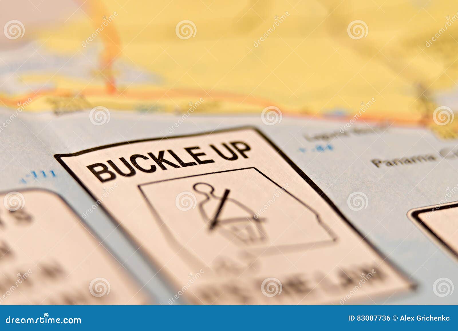 Buckl up warning sign stock photo. Image of location - 83087736