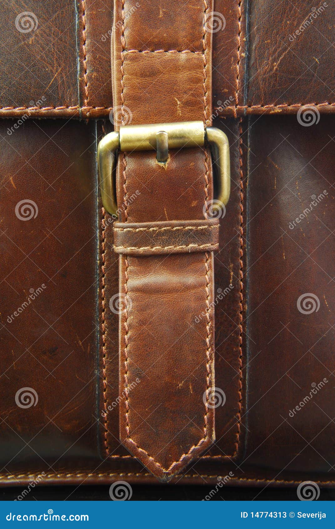 Buckle on Leather Briefcase Stock Image - Image of dark, briefcase ...