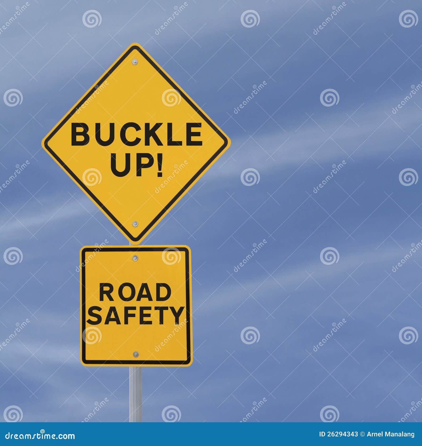 Buckle Up Caution Signs