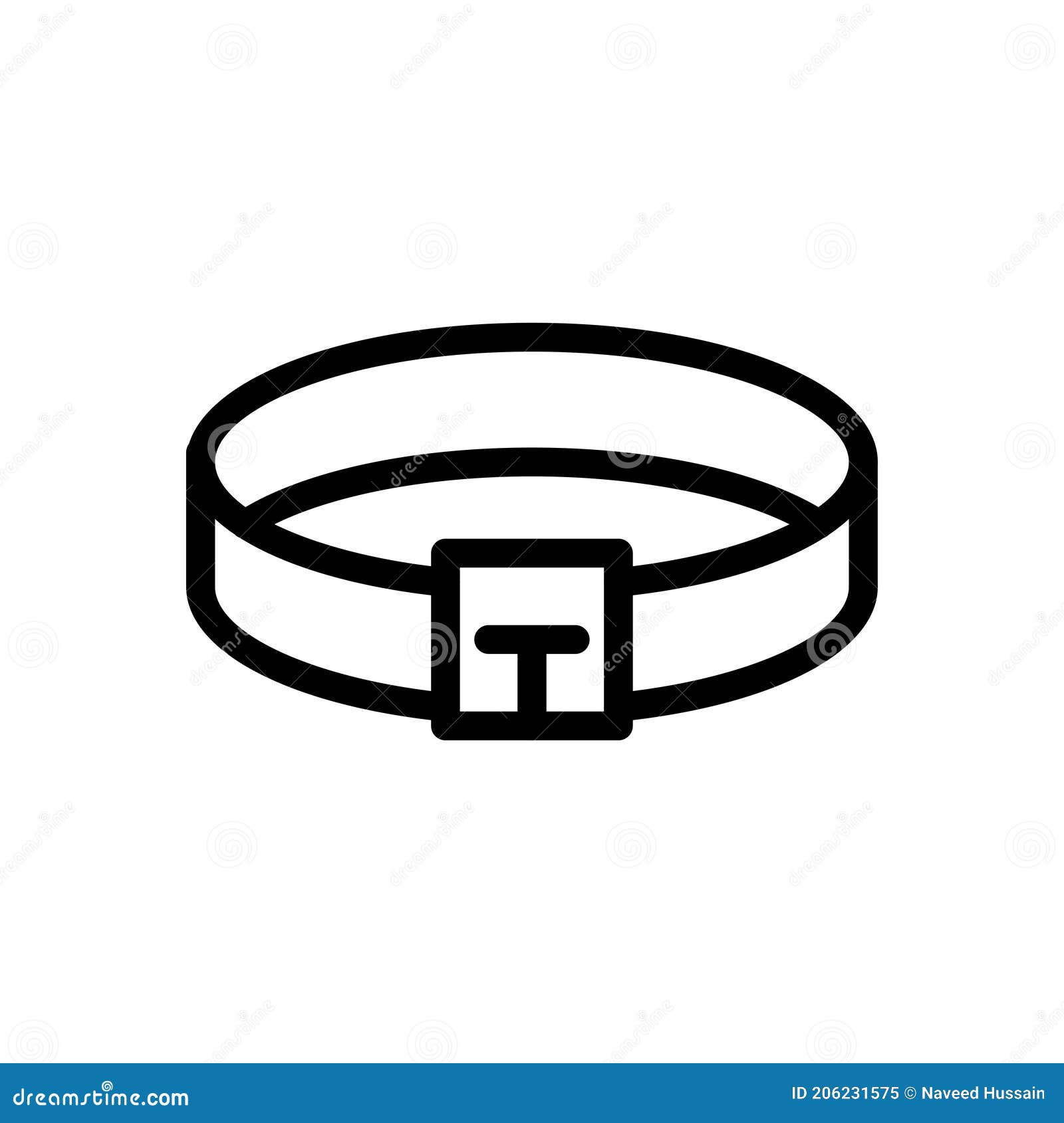 Buckle Vector Thin Line Icon Stock Vector - Illustration of envelopment ...