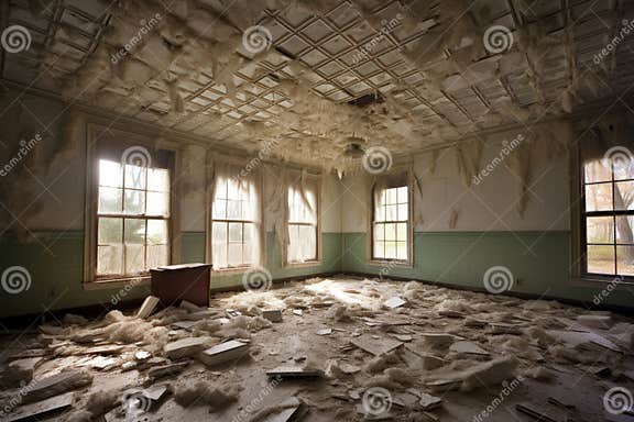 Buckled Ceiling Tiles Caused by Water Intrusion Stock Illustration ... Buckled Ceiling Tiles Caused by Water Intrusion Stock Illustration ...