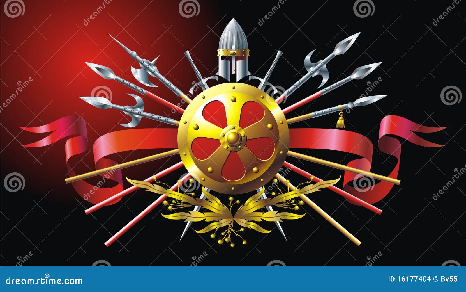 Knight Buckler - Crossed Swords Stock Photo | CartoonDealer.com #6886092