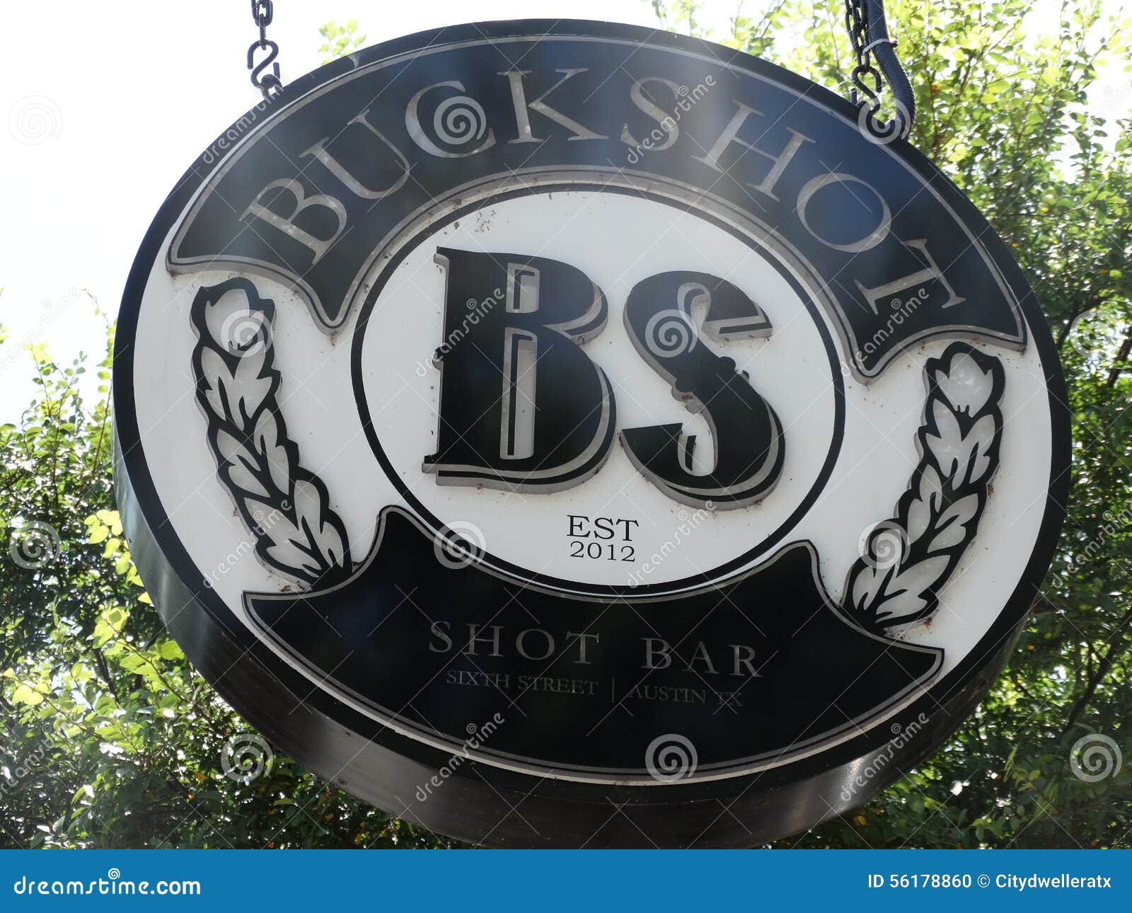 Buckshot Shot Bar Sign editorial image. Image of texas - 56178860
