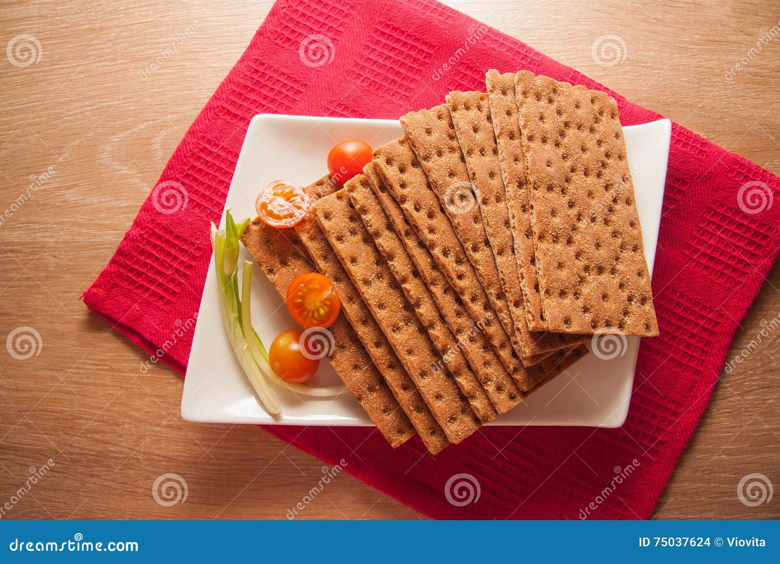 Buckwheat crispbread stock photo. Image of parsley, healthy - 75037624