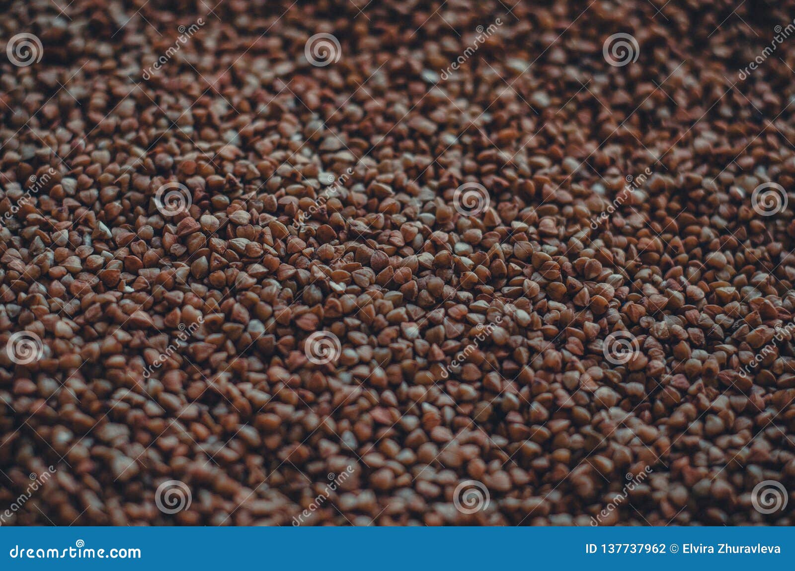 Buckwheat Dark Toned Rough Grain Textured Background Stock Photo ...