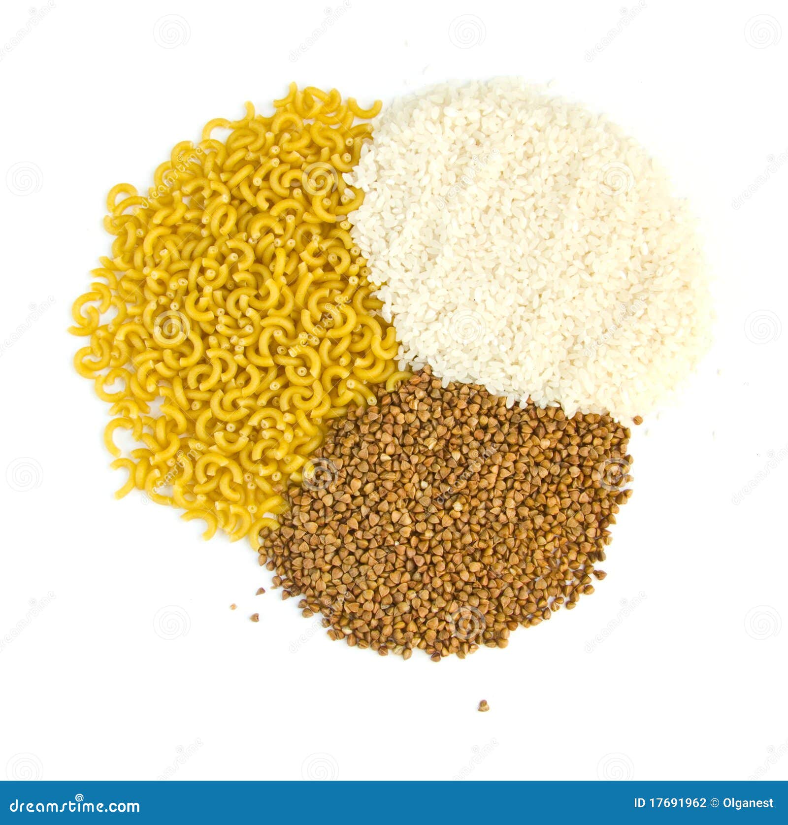 Buckwheat Groats and Rice, Pasta Stock Photo - Image of meal, kasha ...