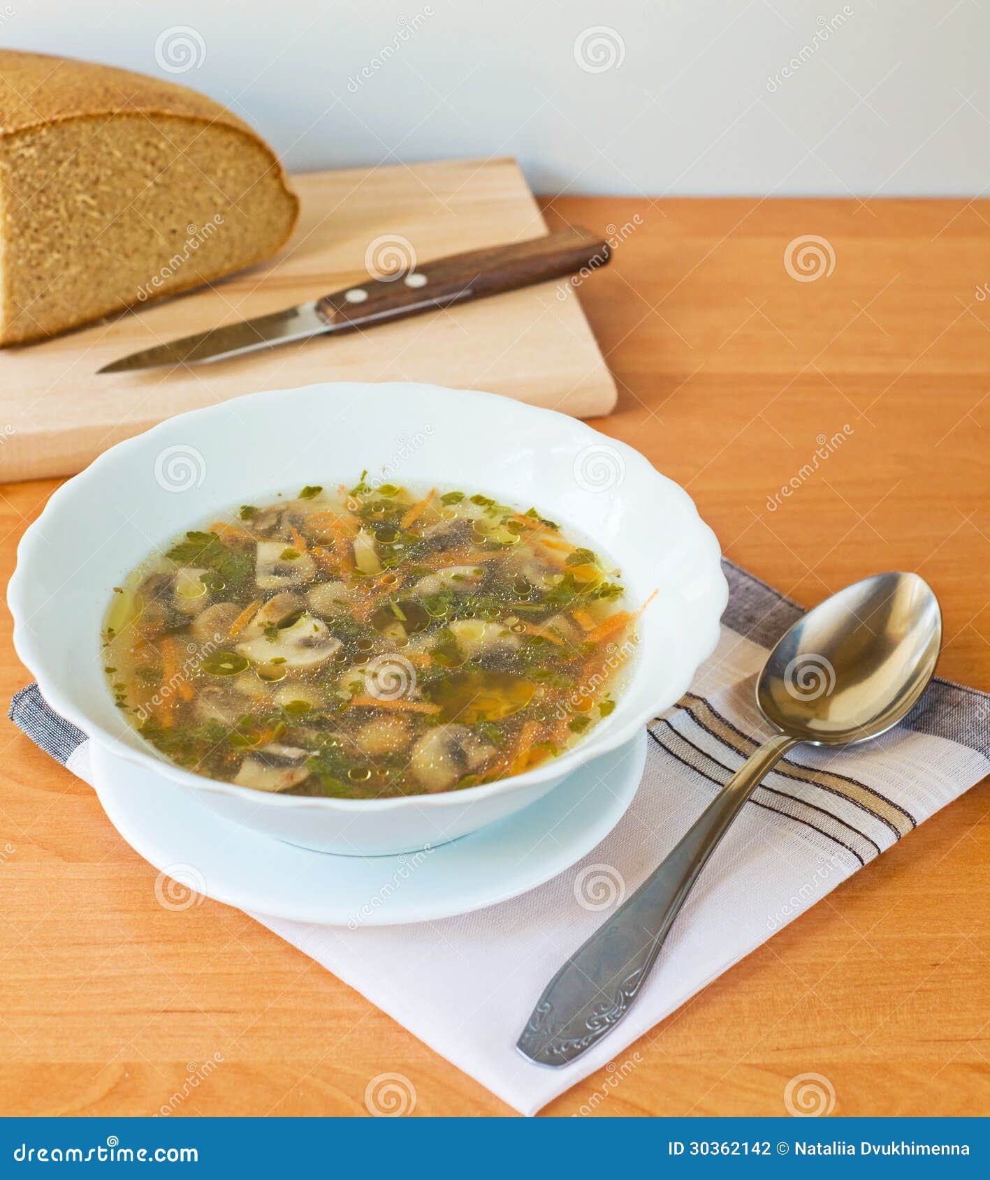 Buckwheat Soup with Mushrooms Stock Photo - Image of vegetable, tasty ...
