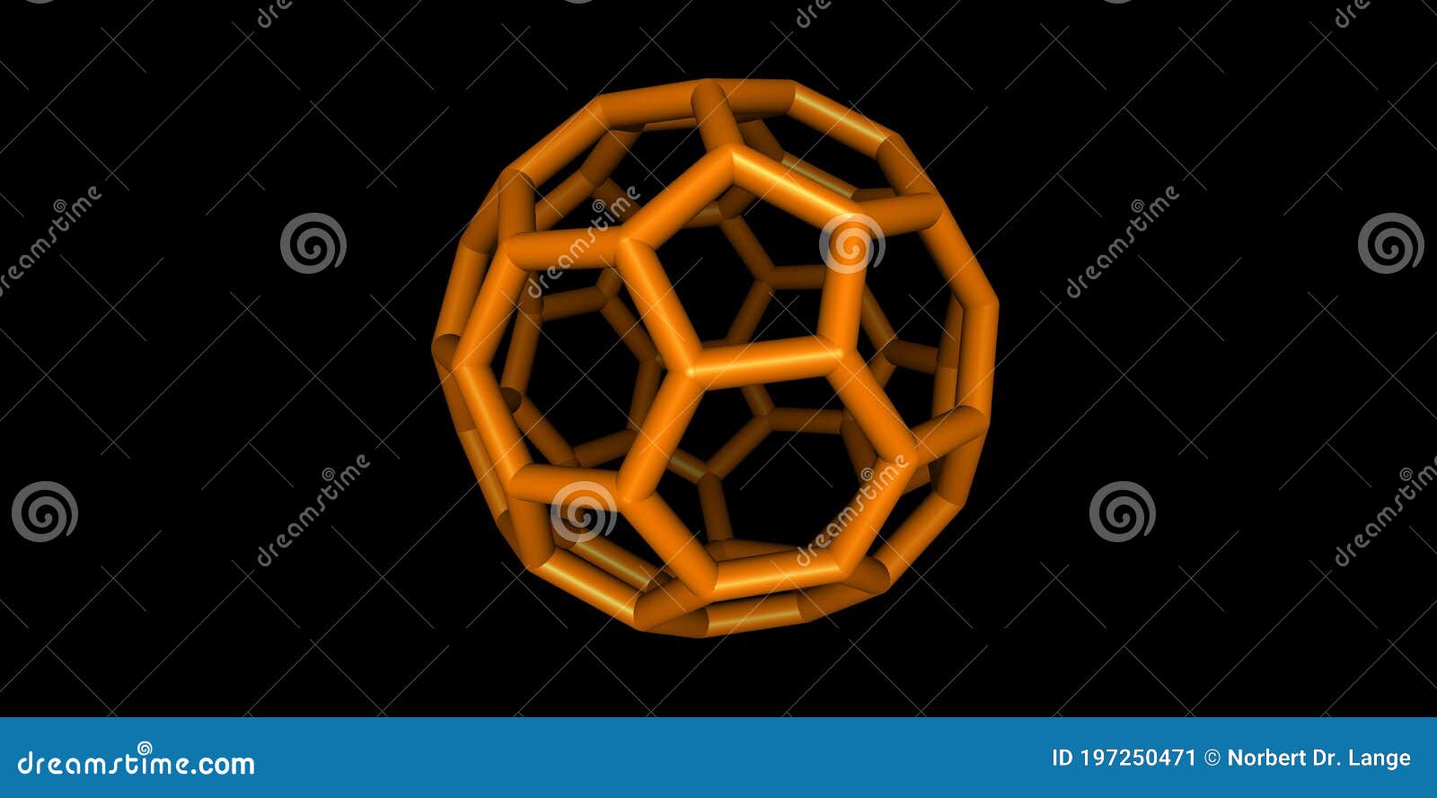 Bucky Ball molecular model stock illustration. Illustration of germs ...
