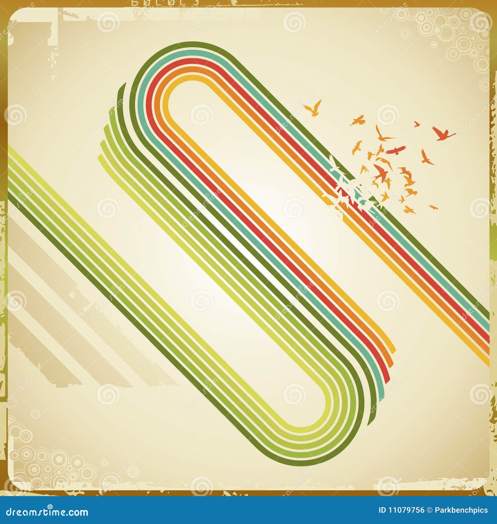 Bucle retro stock de ilustración. Ilustración de cubierta - 11079756